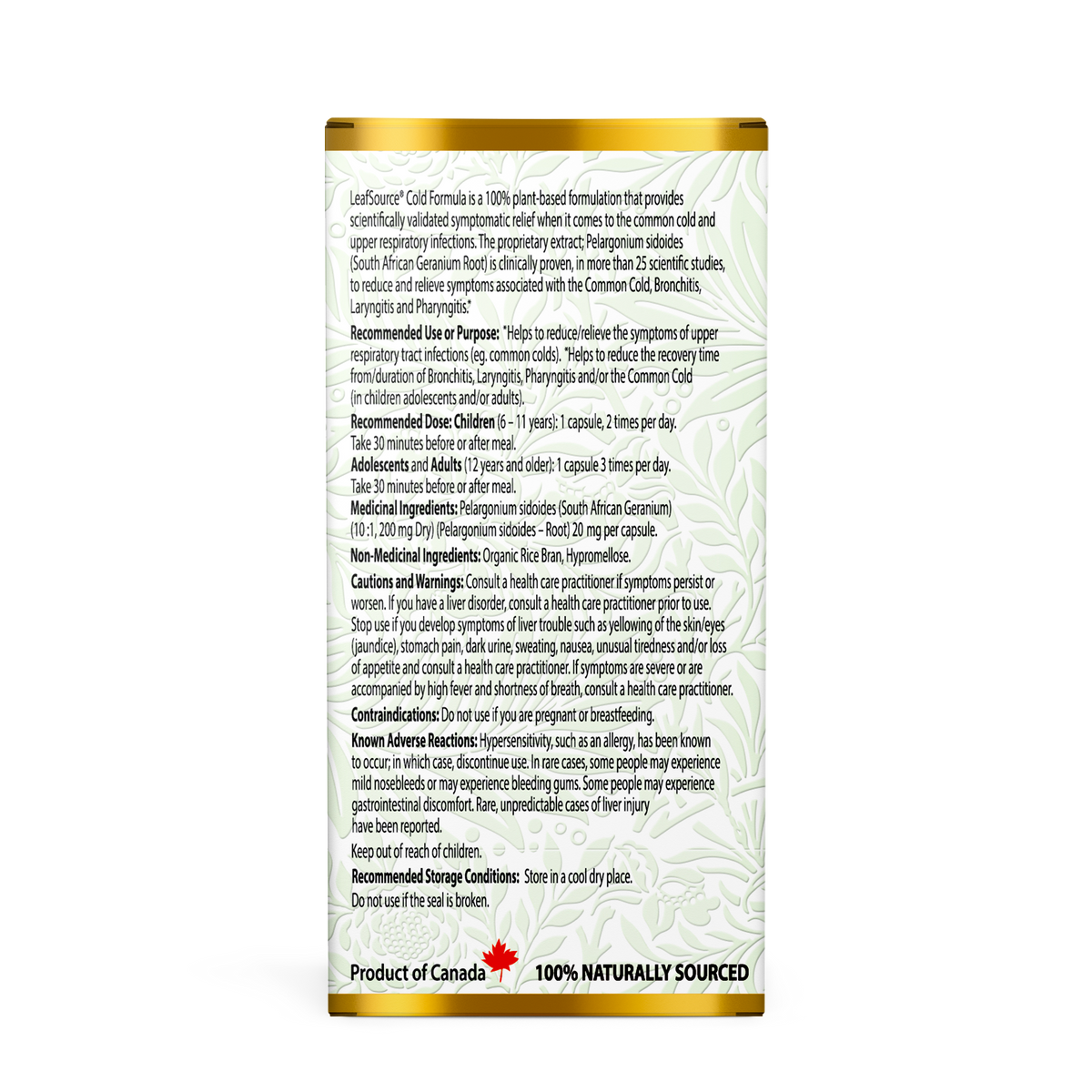 Cold Formula - Cold and Flu Relief Back By Science – LeafSource®