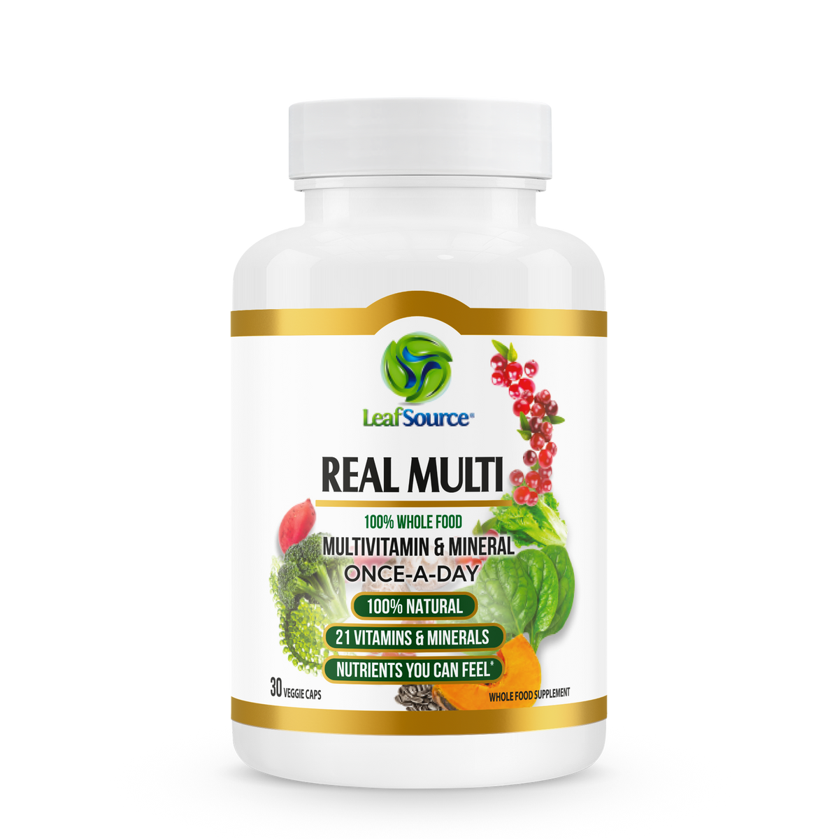 Real Multi - A Multivitamin Made From Real Food with Zero Synthetics 30 ...