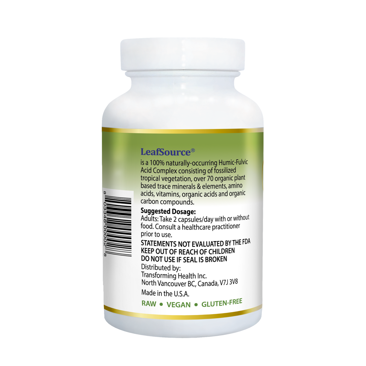Humic and Fulvic Acid Complex LeafSource® 60 Capsules